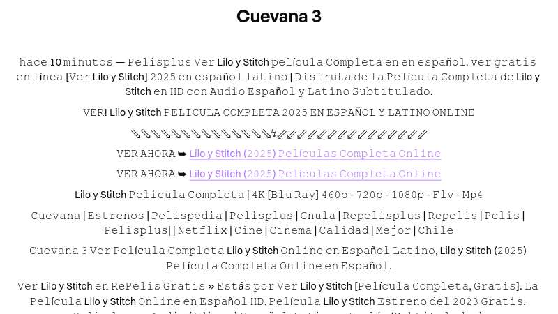 !PELISFLIX.¡ Ver Lilo y Stitch (2025) EN ESPAÑOL Y LATINO — Cuevana 3 | Built with Prezo