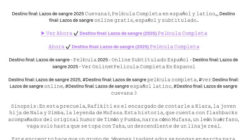 Cuevana 3․] VeR—Destino final: Lazos de sangre Película Online 1080𝚙 En.EspañoL | Built with Prezo