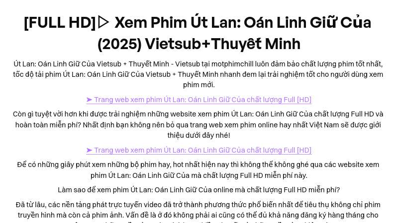[FULL HD] Xem Phim Út Lan: Oán Linh Giữ Của (2025) Vietsub+Thuyết Minh | Built with Prezo