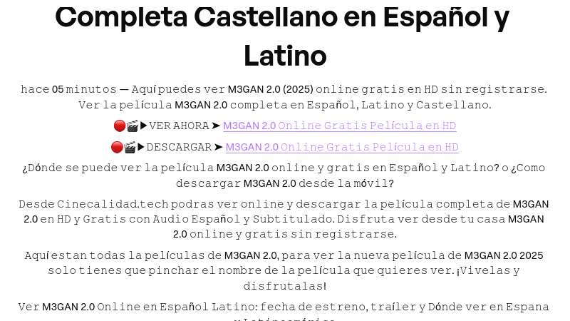 CUEVANA 3! Ver M3GAN 2.0 Película Completa Castellano en Español y Latino | Built with Prezo