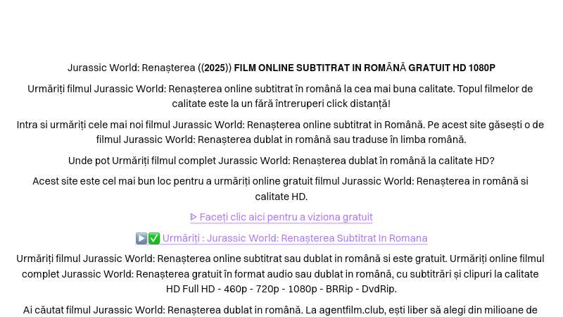 Jurassic World: Renașterea ((𝟮𝟬𝟮𝟱)) 𝗙𝗜𝗟𝗠 𝗢𝗡𝗟𝗜𝗡𝗘 𝗦𝗨𝗕𝗧𝗜𝗧𝗥𝗔𝗧 𝗜𝗡 𝗥𝗢𝗠Â𝗡Ă 𝗚𝗥𝗔𝗧𝗨𝗜𝗧 𝗛𝗗 𝟭𝟬𝟴𝟬𝗣 | Built ...