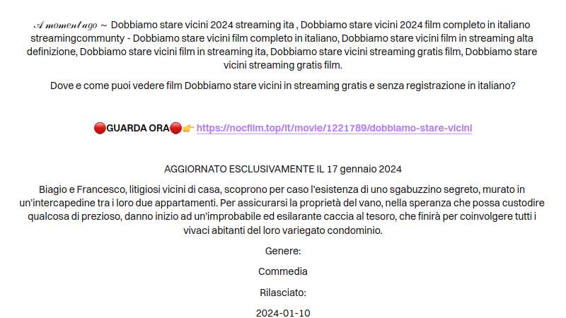 Dove Vedere»』— Dobbiamo stare vicini【2024】Streaming-ITA HD GRATIS | Built with Prezo